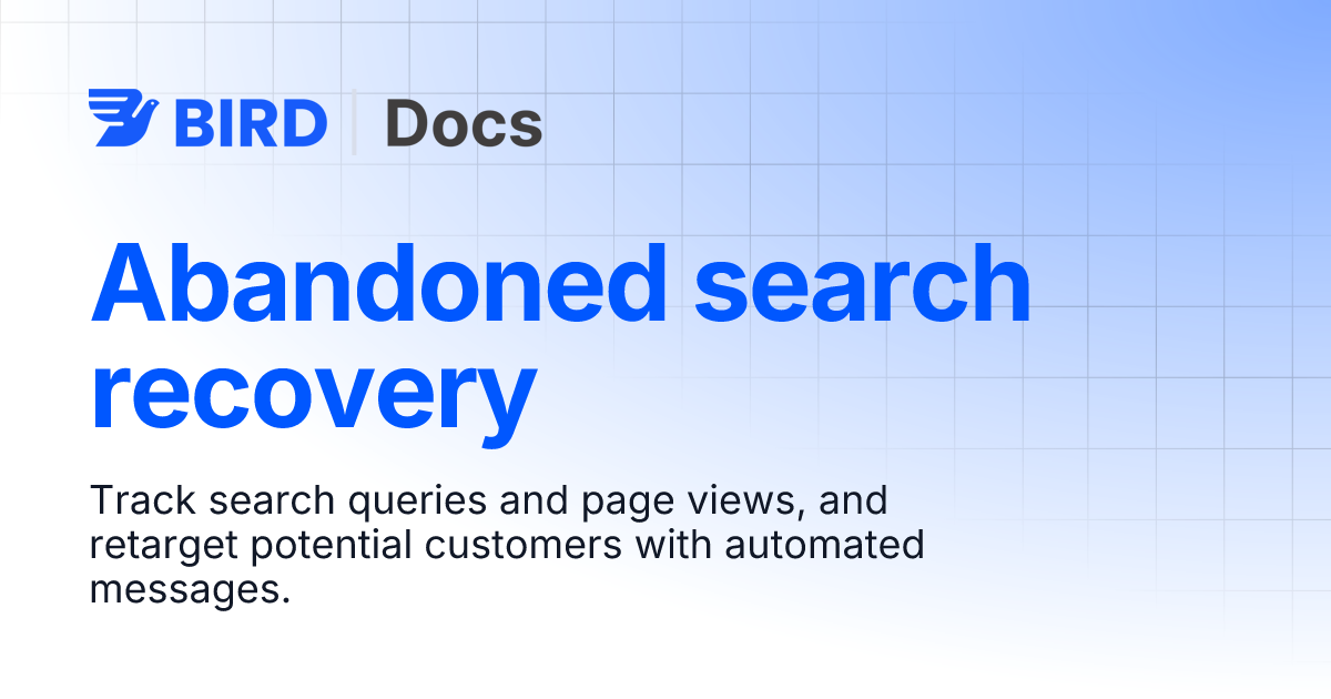 Abandoned search recovery | Bird Docs