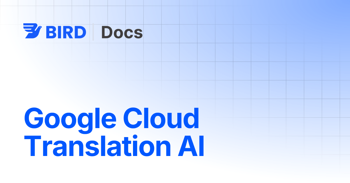 Google Cloud Translation AI | Bird Docs