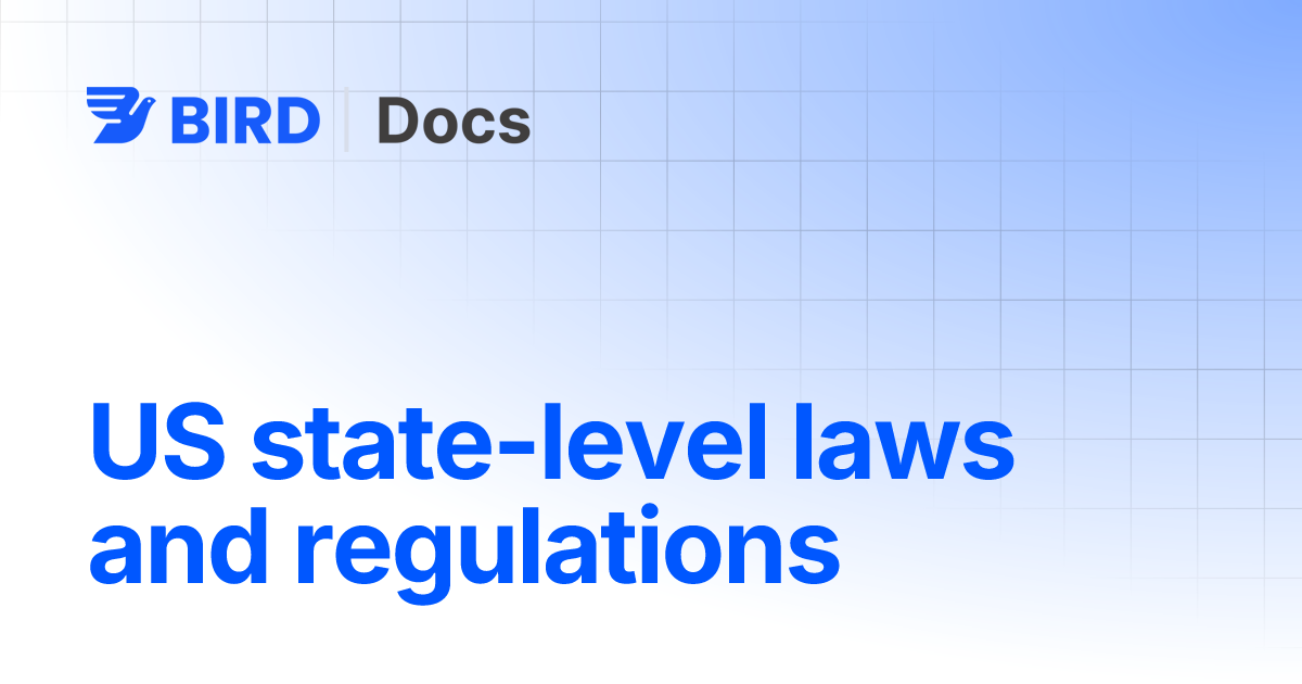 US state-level laws and regulations | Bird Docs