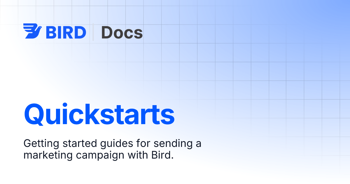 Quickstarts | Bird Docs