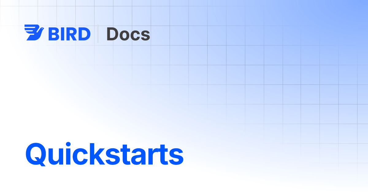 Quickstarts | Bird Docs