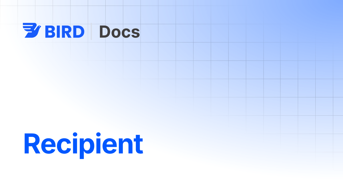 Recipient | Bird Docs