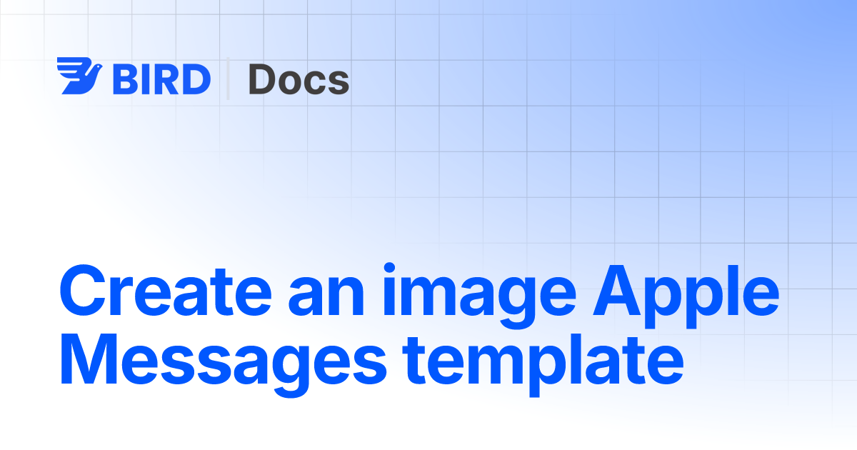 Create An Image Apple Messages Template Bird Docs